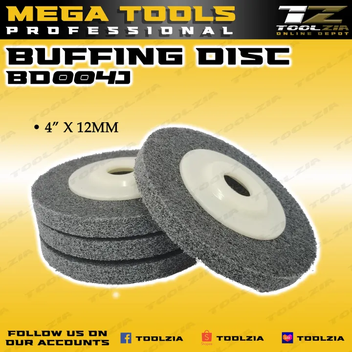 Buffing Disc 4"x12m BD004J (MEGATOOLS) #toolzia SOLD PER PIECE | Lazada PH