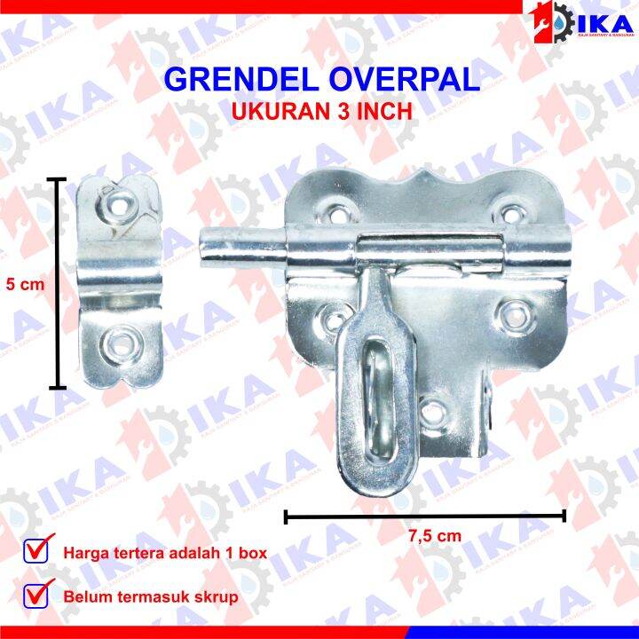 Grendel gudang overpal 3 kzk selot pintu murah bagus | Lazada Indonesia
