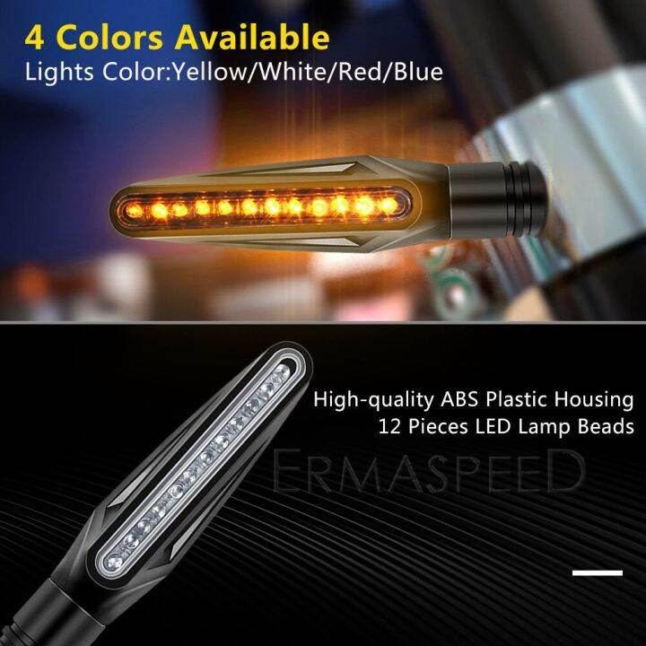 12V Pair Motorcycle Wheel Direction Indicator Turn Signal Universal 24 ...