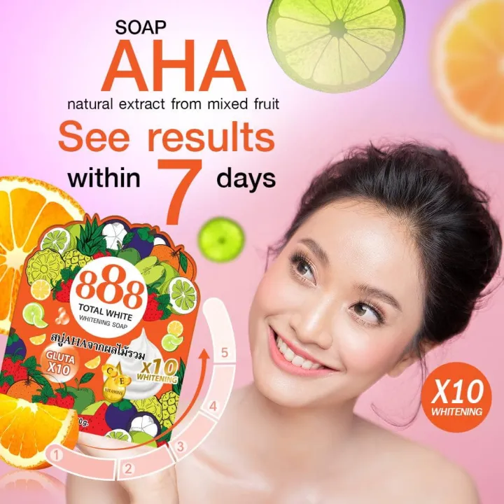 888 TOTAL WHITE SOAP/ LOTION/ UNDERARM DEO WHITENING CREAM. ORIGINAL ...