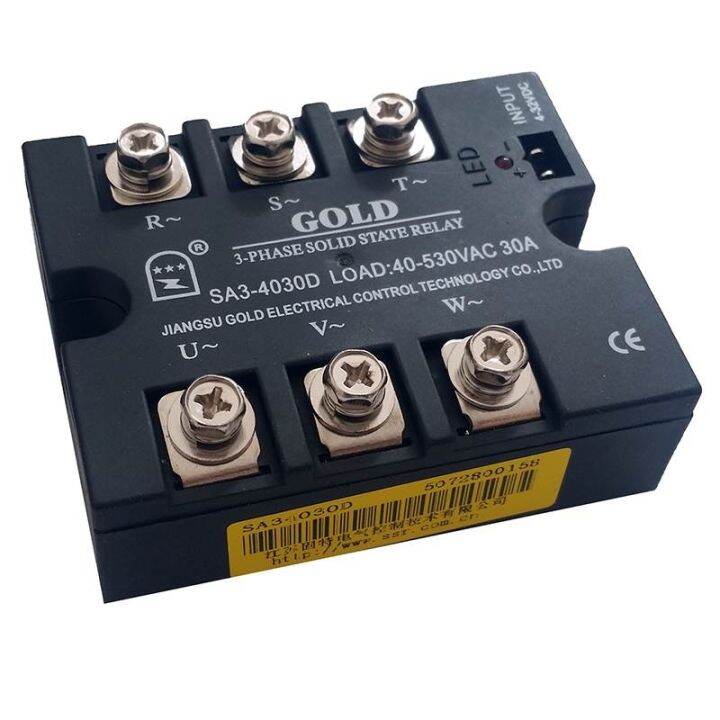 T🔥 30A SA34030D (SA3-4030D) GOLD Authentic original SSR 3-phase DC control AC SOLID STATE RELAY ...