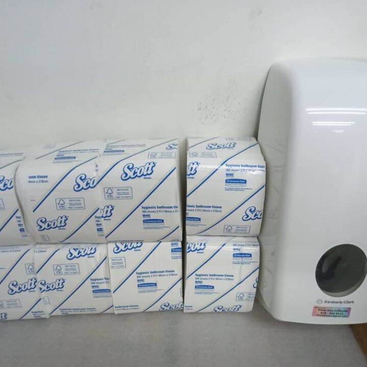 8 packets of Scott Hygienic Bathroom Tissue (06402) + 1 unit Scott ...