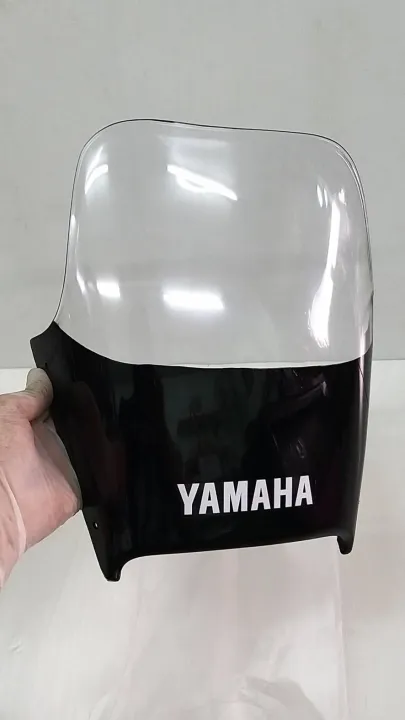 บังไมล์,ชิวหน้า วีอา yamaha VR 150 แบบใสคาดดำ ( สติกเกอร์YAMAHAคาดหน้า ...