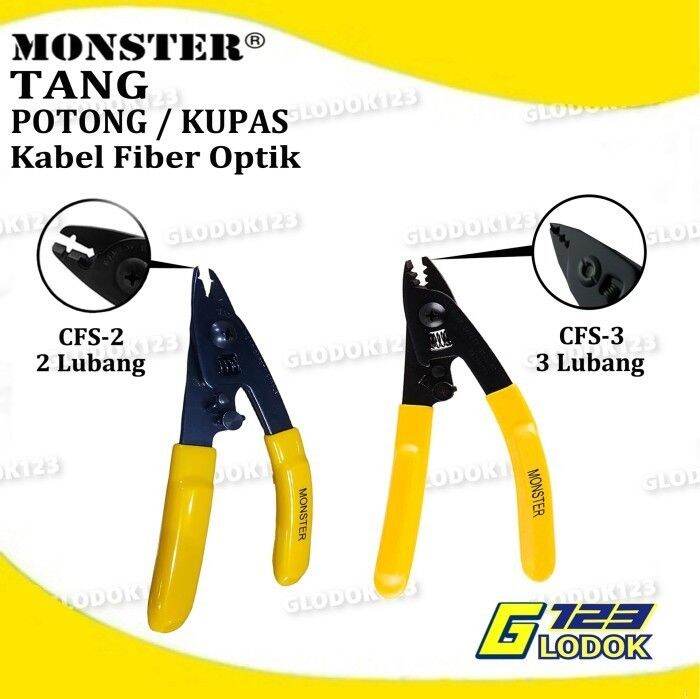 Tang Kupas Kabel Fiber Optik Optic Wire Stripper Plier 2 3 Hole Lubang ...