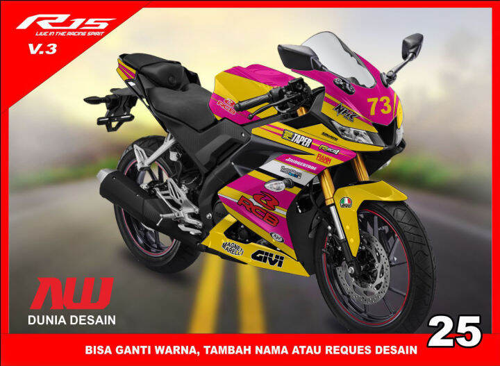 Sticker Decal R15 V3 Desain 25 | Lazada Indonesia