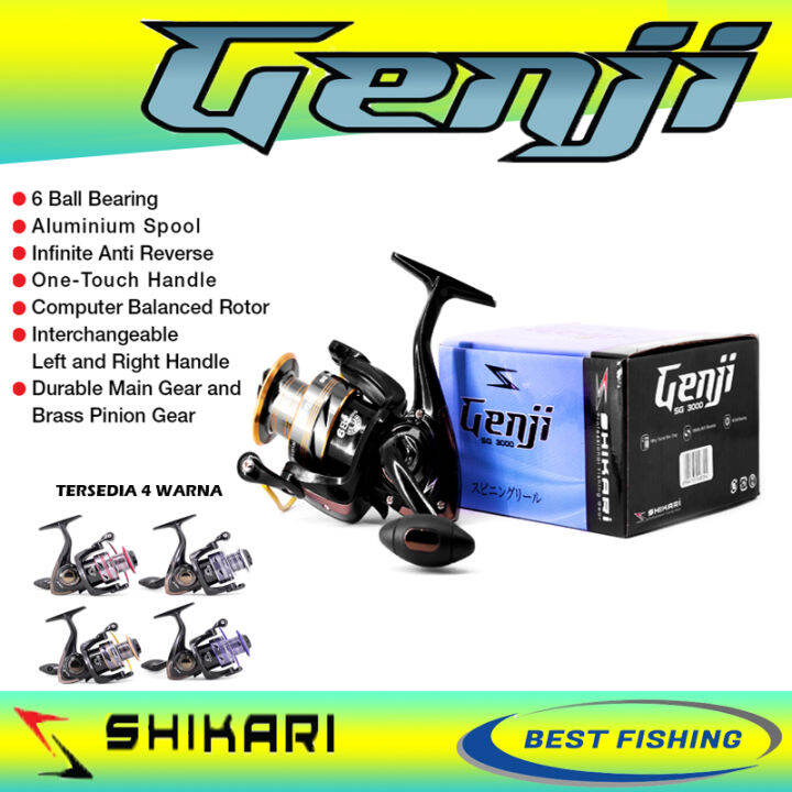 REEL PANCING SHIKARI GENJI 6BB UKURAN 800-6000 ALUMUNIUM SPOOL | Lazada ...