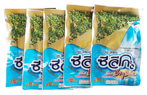 สาหร่ายอบกรอบซองใหญ่ Selico 5 ซอง...อร่อยต้องลอง ซีลิโกะ บิ๊กไบท์ ขนาด ...
