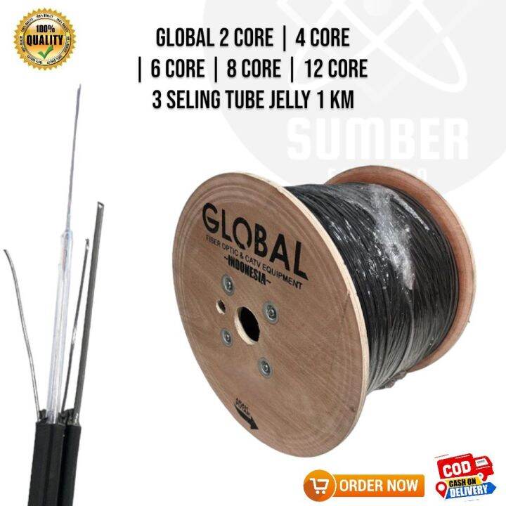 Kabel Global Fo 2 Core 4 Core 6 Core 8 Core 12 Core 3 Seling