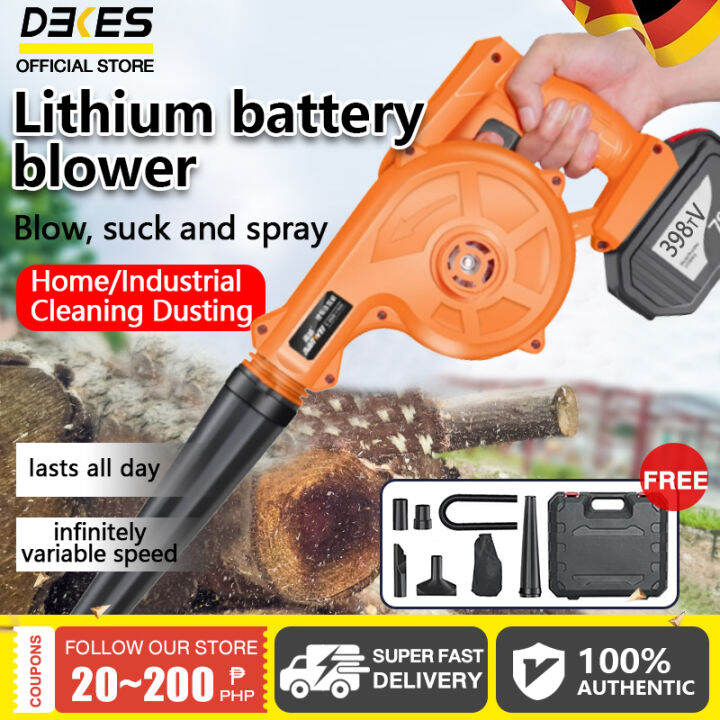 DEKES Electric Vacuum & Blower 2-in1 WIth 1 Battery Cordless Air Blower ...