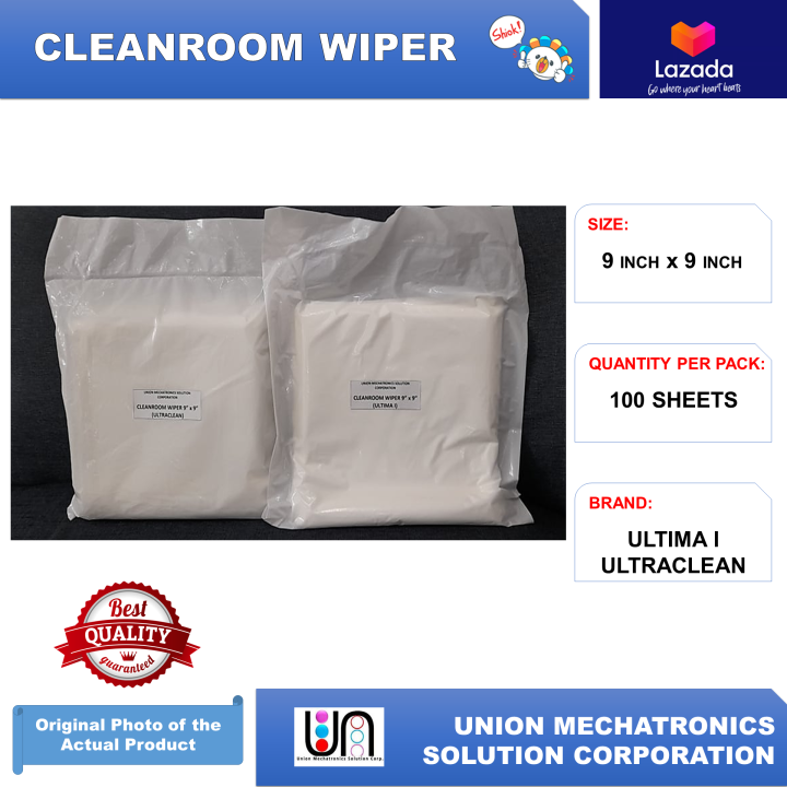 100sheets/pack 9x9 inches Cleanroom Wipers (UMSC) | Lazada PH
