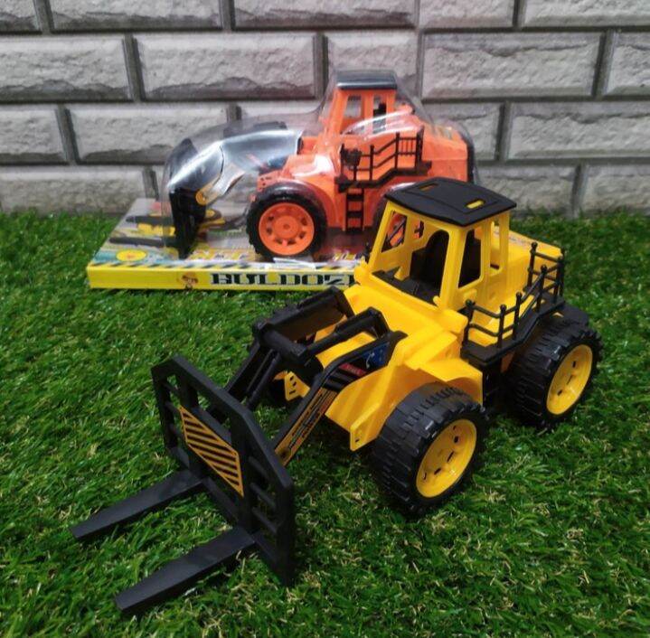 Mainan Truk Forklift Edukasi Anak - Miniatur Truck Traktor Angkut ...