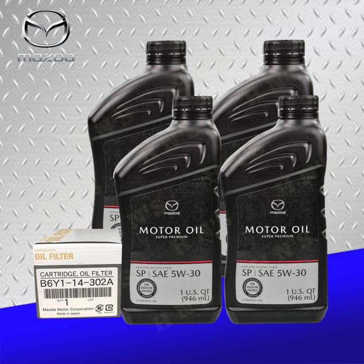 Mazda Motor Oil Super Premium 5W-30 Oil Change Bundle for Mazda 2 ...