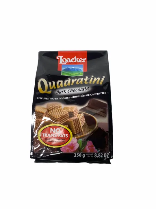 LOACKER Quadratini BLACK ,Dark Chocolate,รส ดาร์กซ็อกโกแลต 250g 1แพค ...