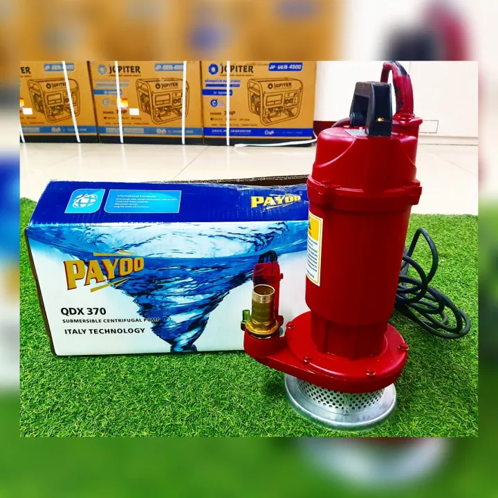 PAYOO ไดโว่ ปั๊มแช่ รุ่น QDX 370 370 วัตต์ 220V สายไฟยาว 7เมตร เกลียวออก 1นิ้ว หางไหล3/4 (6หุล ...