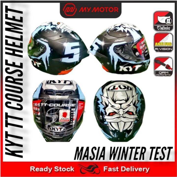 KYT TT COURSE HELMET MASIA WINTER TEST MATT KYT FULL FACE | Lazada