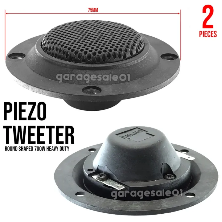2PCS Round Piezo Tweeter 700W Heavy Duty | Lazada PH