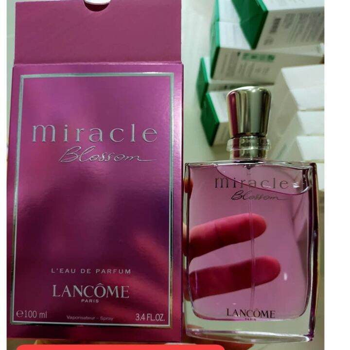 ของแท้ ล็อตใหม่ 100 mL. Lancome Miracle Blossom EDP กล่องไทย ป้ายห้าง ...