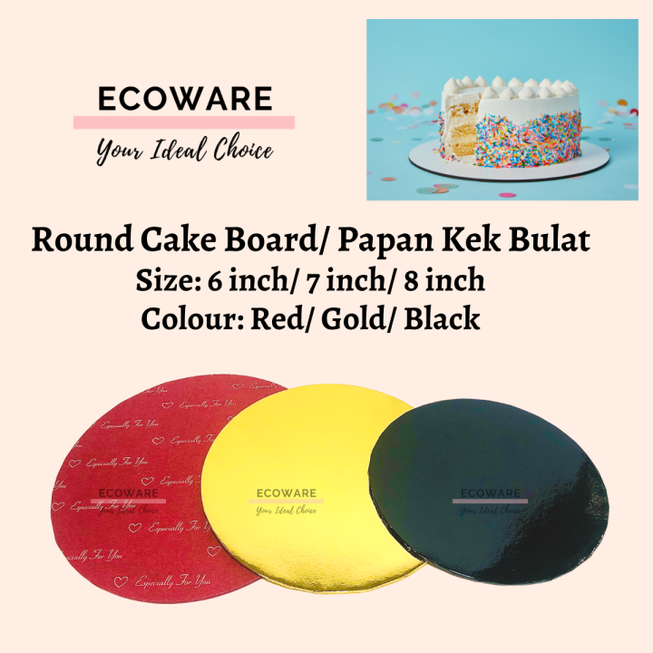 Round Cake Board | Cake Hard Paper Boards | Papan Kek Bulat | Papan ...