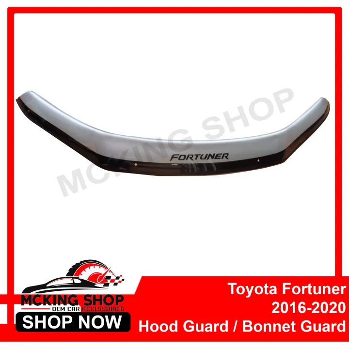 Toyota Fortuner 2016-2020 Hood Guard / Bonnet Guard Protector with Logo ...