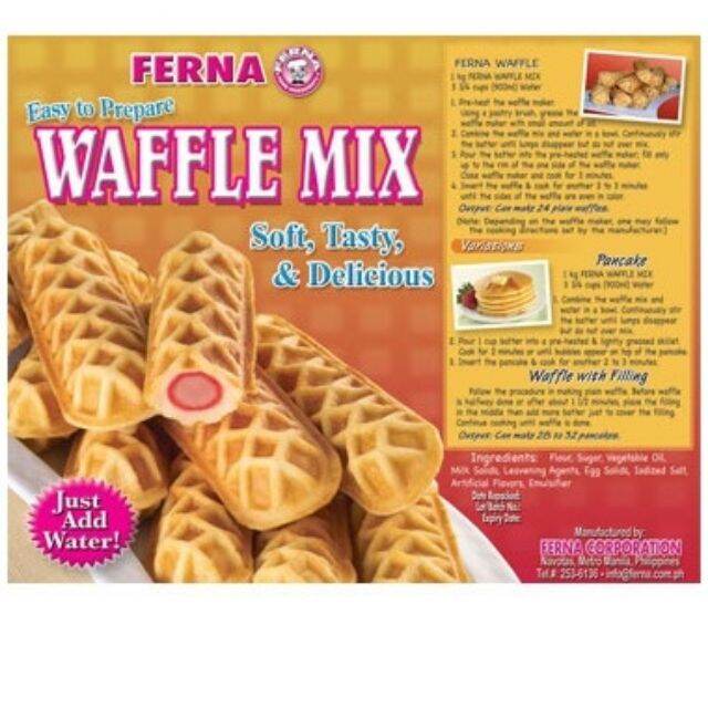 Ferna Waffle Mix for Pancake or Hotdog Waffle Original and Belgian 1kg ...