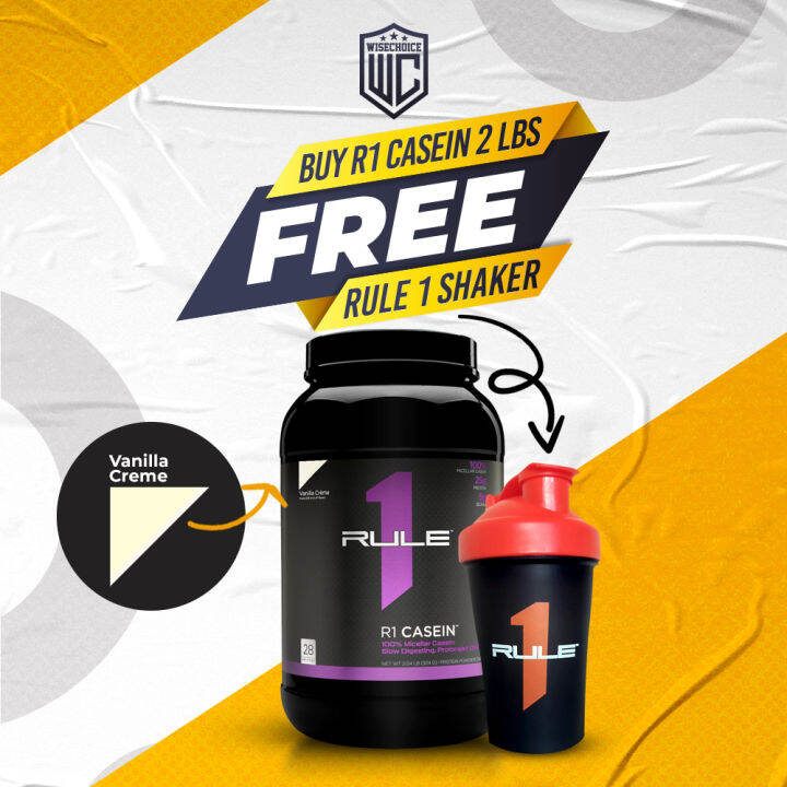 RULE 1 R1 CASEIN SLOW DIGESTING PROTEIN 2LBS VANILLA CREAM | Lazada PH