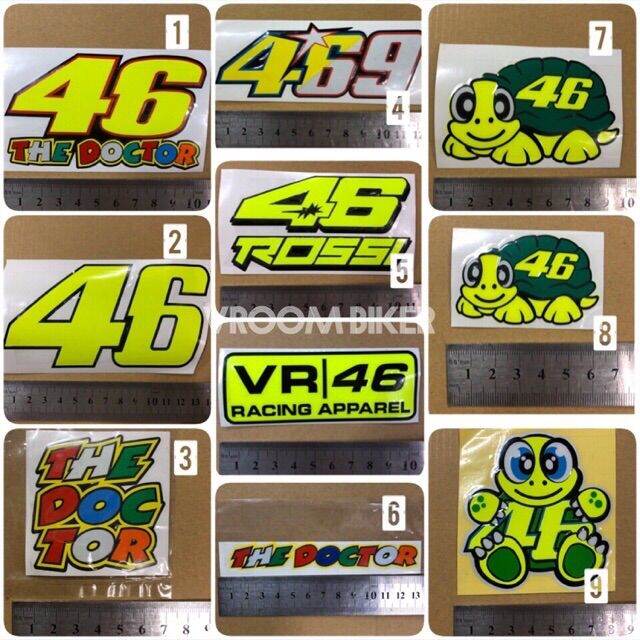 Motor Sticker VR 46 Rossi The Doctor | Lazada