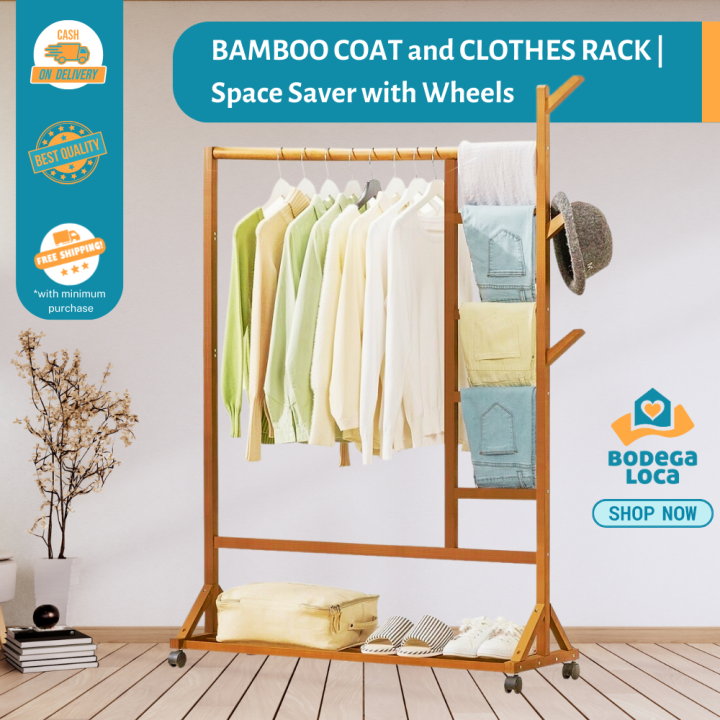 Bodega Loca | Sturdy Bamboo Coat, Clothes, and Umbrella Rack | Space ...