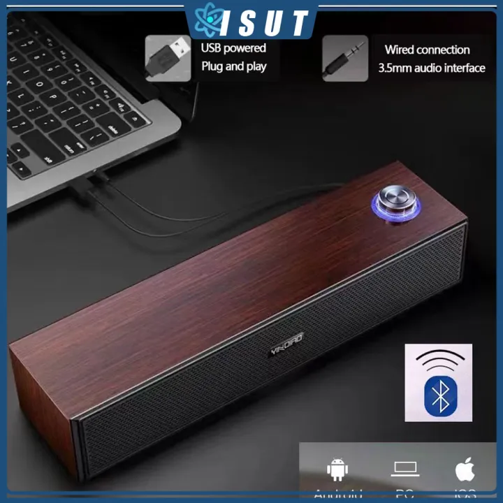 Multimedia bluetooth speaker Bluetooth wood speaker subwoofer ...