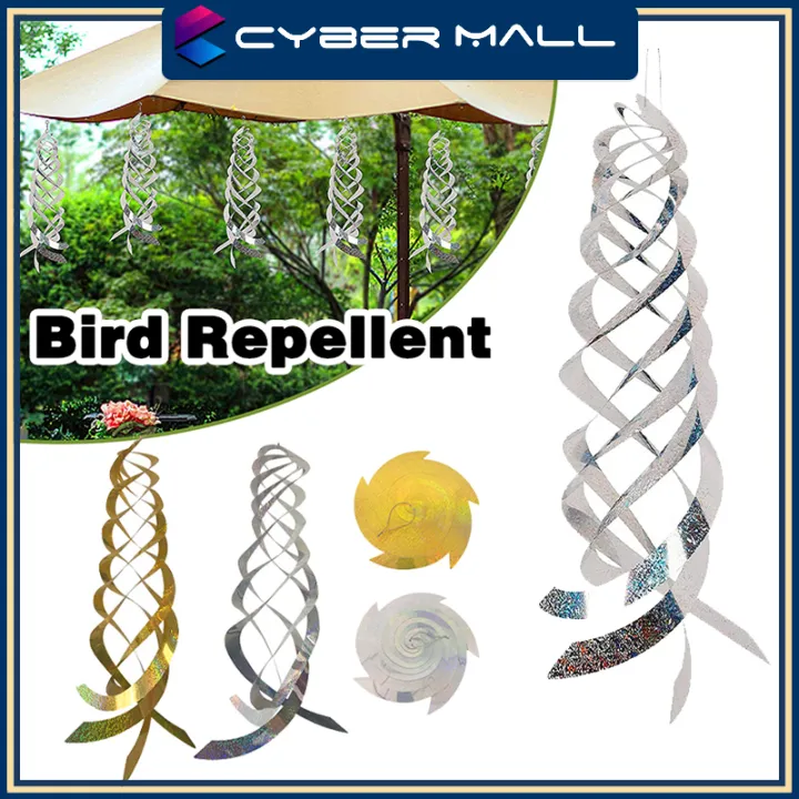 Bird Repellent Spiral Reflectors Rotating Rod Hanging Reflective Rod ...