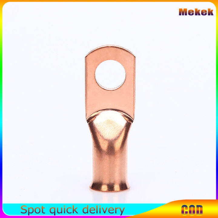 Mekek Bare Copper Lugs Ring Terminals Heavy Duty Battery Wire Welding ...