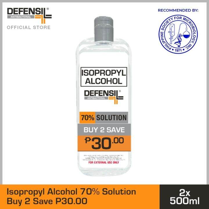 Defensil Antibacterial Isopropyl Alcohol 70 Solution Buy 2 500ml Save ...