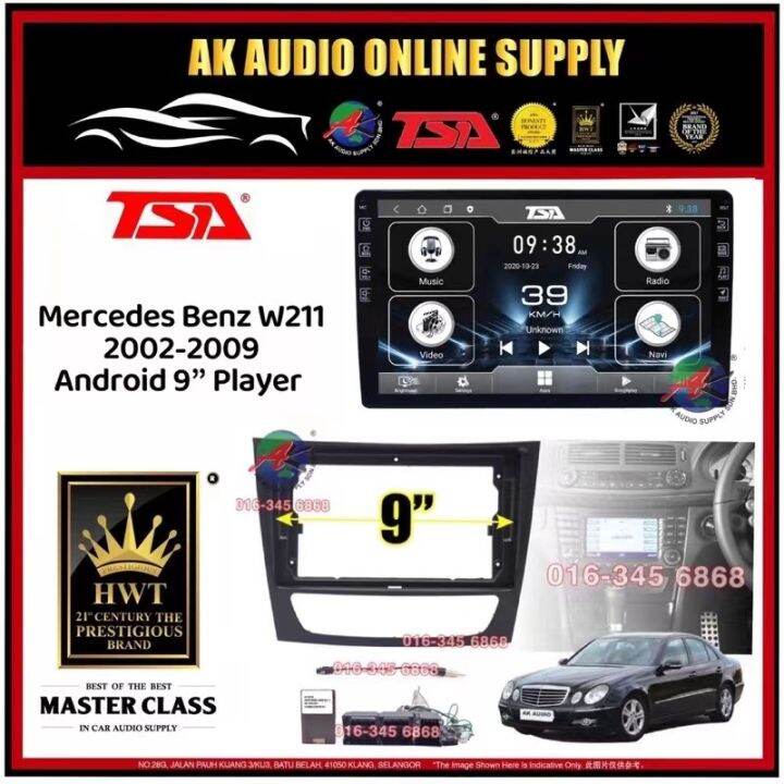 T5 DSP CarPlay TSA Mercedes Benz W211 2002 - 2009 Android 9'' inch ...