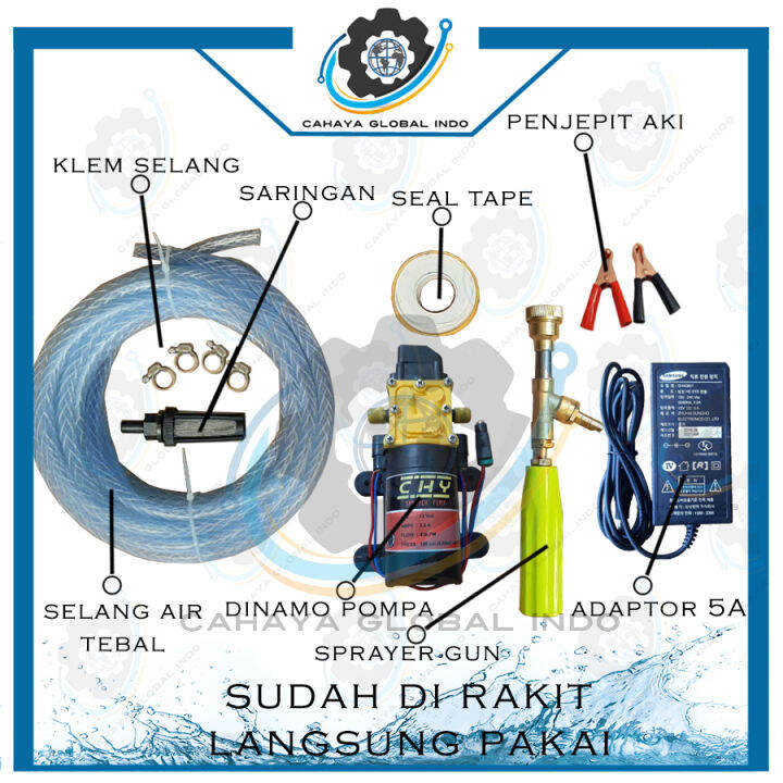 Alat Cuci Motor Mobil Stem Steam Stiman Pompa DC set mesin cuci AC ...
