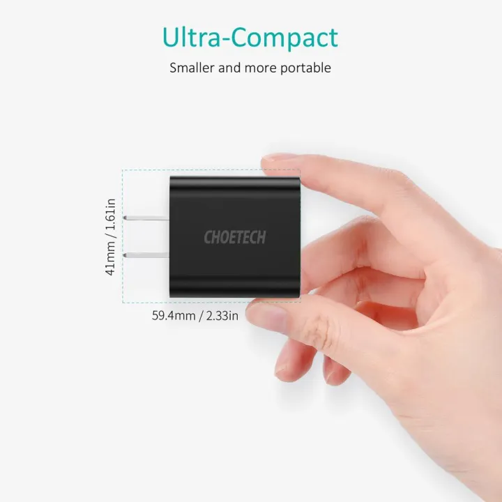 CHOETECH 18W Quick Charge 3.0 Adapter Charger | Lazada PH