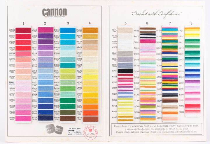 Cannon 100% Mercerized Cotton Crochet Thread Column 4, 175 Meters per ...