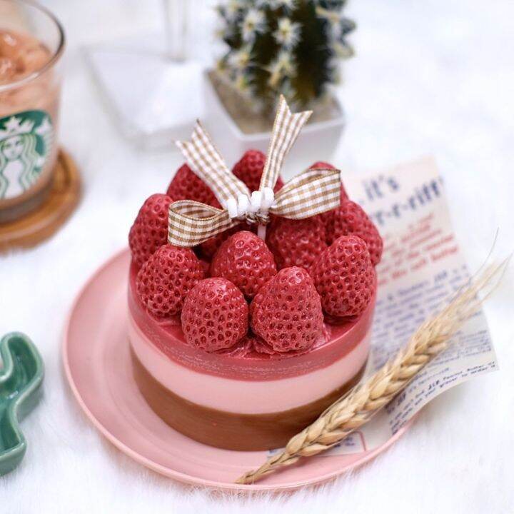 Strawberry Cheesecake Bento Cake Candle | Lazada PH