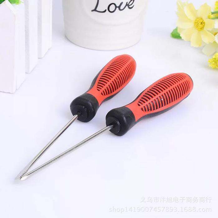 Obeng Set 2 Pasang Plus Minus 3 x 100 mm Model Jaring Kecil murah ...