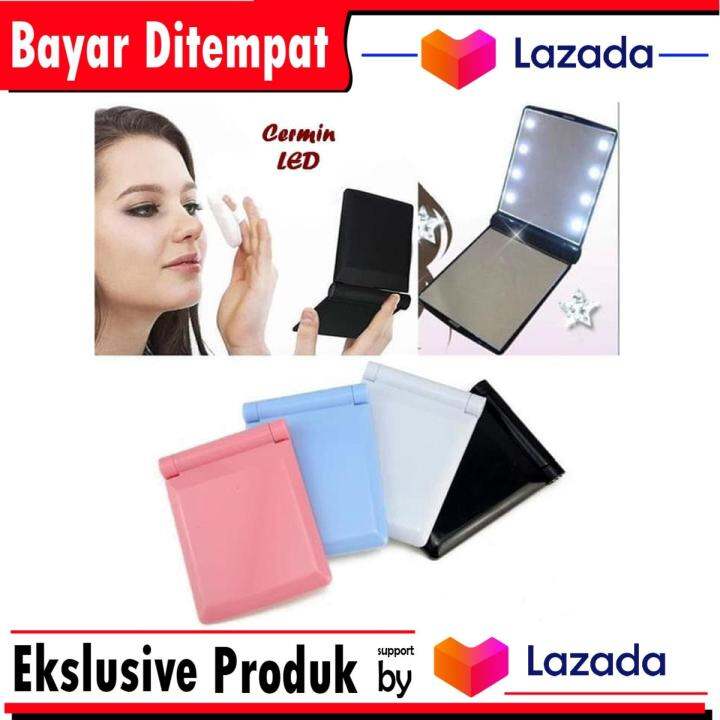 Kaca Rias Cermin LED 8 Lampu - Cermin Unik Saku Lucu - Kaca Rias Lampu ...