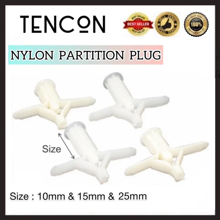 Nylon Partition Plug Butterfly Wall Plug 10mm / 15mm / 25mm (1Box ...