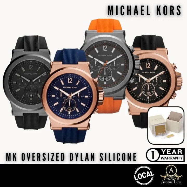 Michael Kors Oversized Dylan Silicone Series Chronograph Mens Watch ...