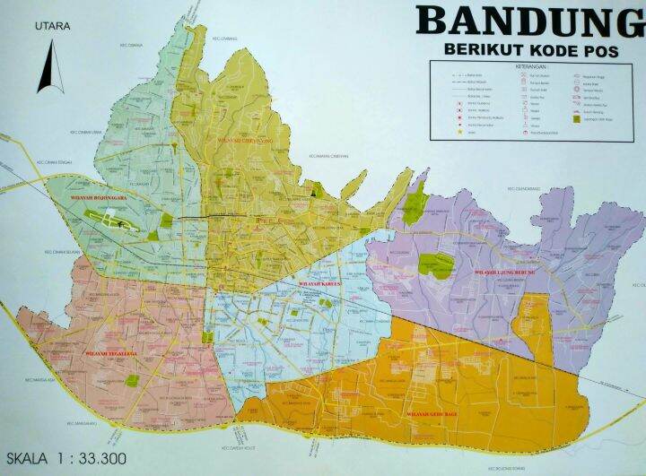 PETA KOTA BANDUNG RAYA FREE BUBBLE WRAP | Lazada Indonesia