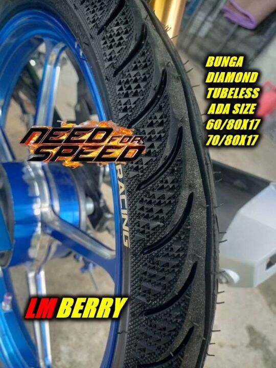 Tayar motor tyre tubeless tubetype 60 90 17 50 90 17 Tube type Tubeless ...