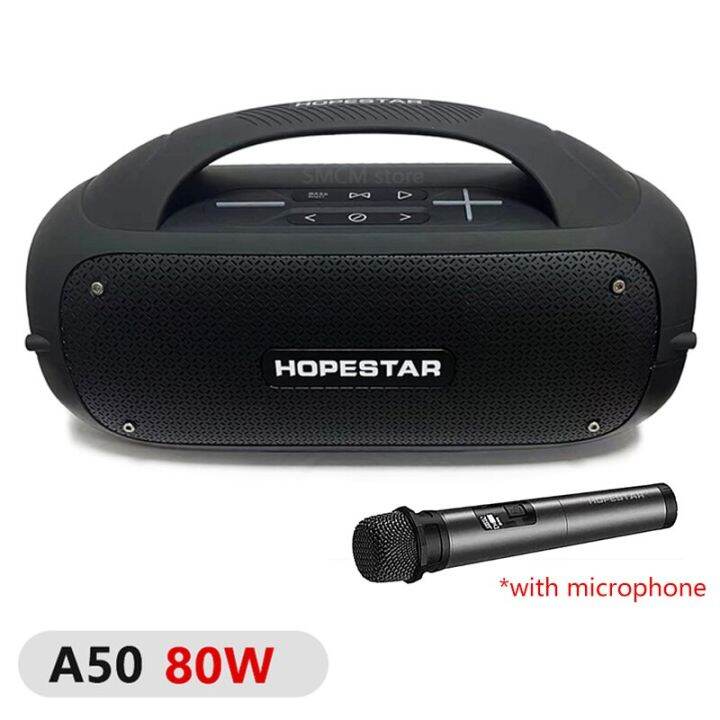 Hopestar A50ลำโพงบลูทูธ80W พลังสูงกลางแจ้งไร้สายแบบพกพาคอลัมน์ศูนย์ ...