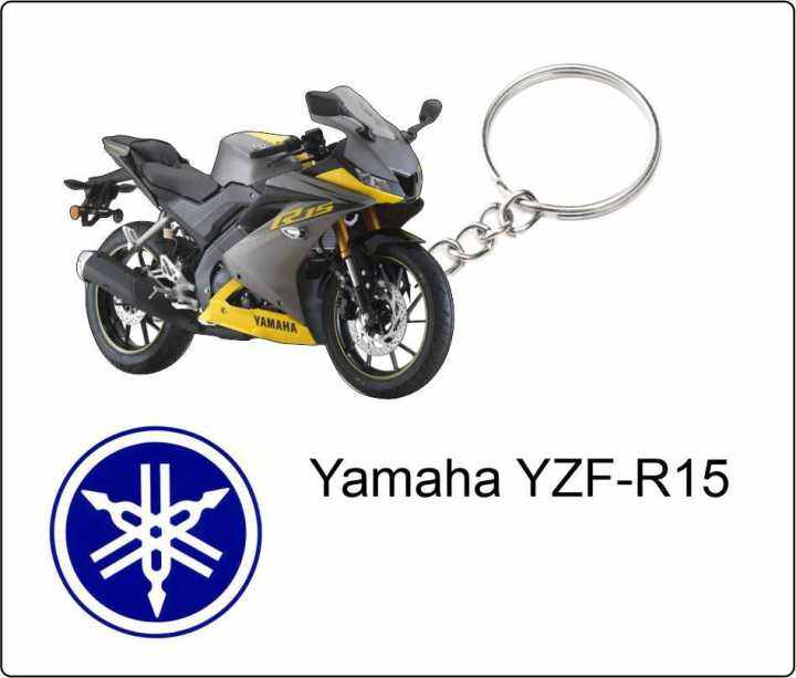 Yamaha YZF-R15 r15 yzfr15 superbike yellow keychain 2d r15 kuning | Lazada