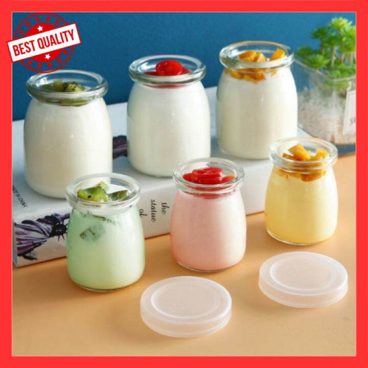 READY STOCK100ml/150ml/200ml Pudding Jar Jelly Glass Yogurt Dessert Jar ...
