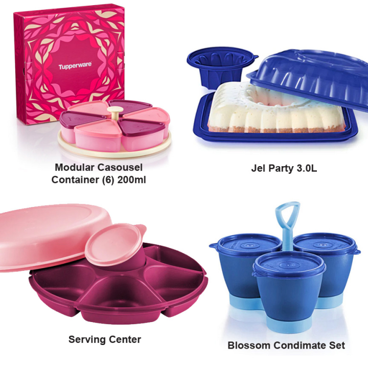Tupperware Modular Carousel Set with Gift Box / Serving Center /Jel ...