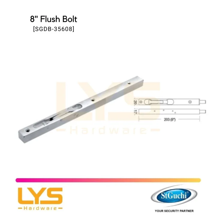 [LYShardware][St Guchi] Box Type Flush Bolt 8" [SGDB-35608] - Premium & Hight Quality Flush Bolt ...
