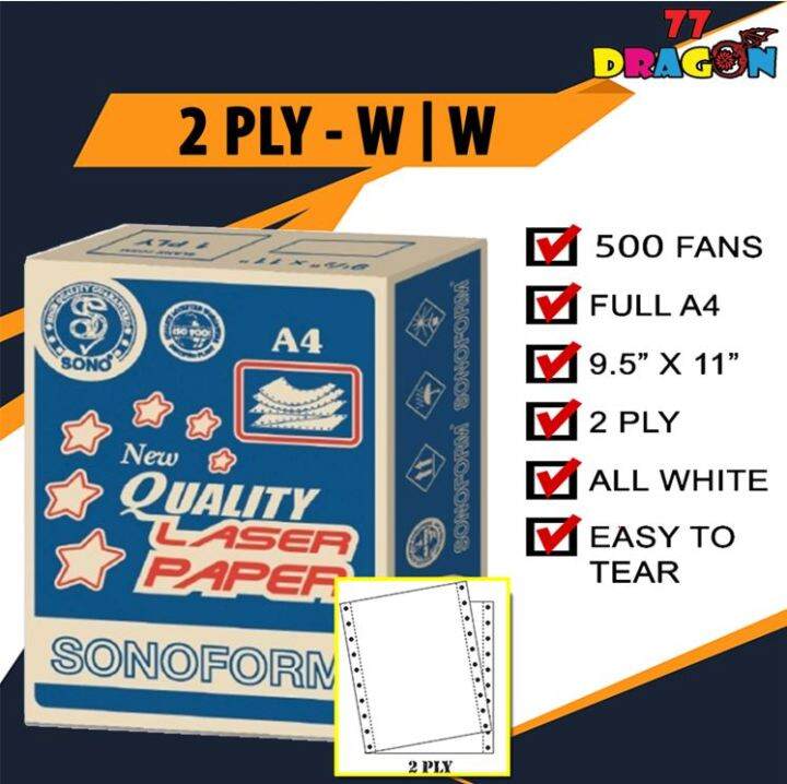 [PROMOTION] Sonoform A4 2 PLY (All White) 500 fans Standard Computer ...