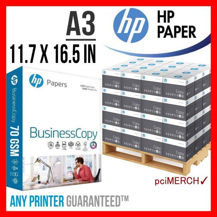 HP Printer Paper, A3 11.7 x 16.5, 70gsm Sub-20, 5 Ream/Box, 2500 Sheets ...