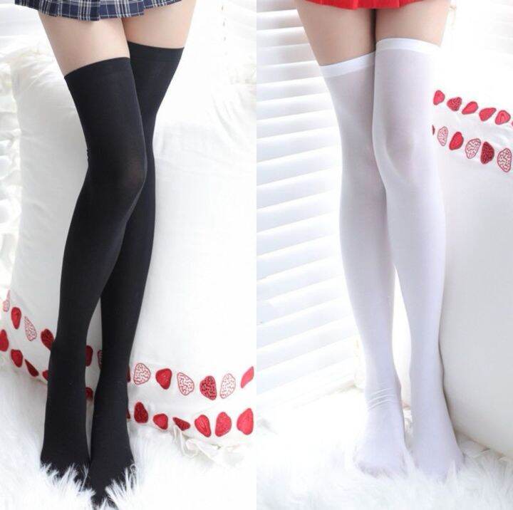 【CRAZY PANDA】1Pairs Knee High Socks Ladies Long Tube School Socks Black ...